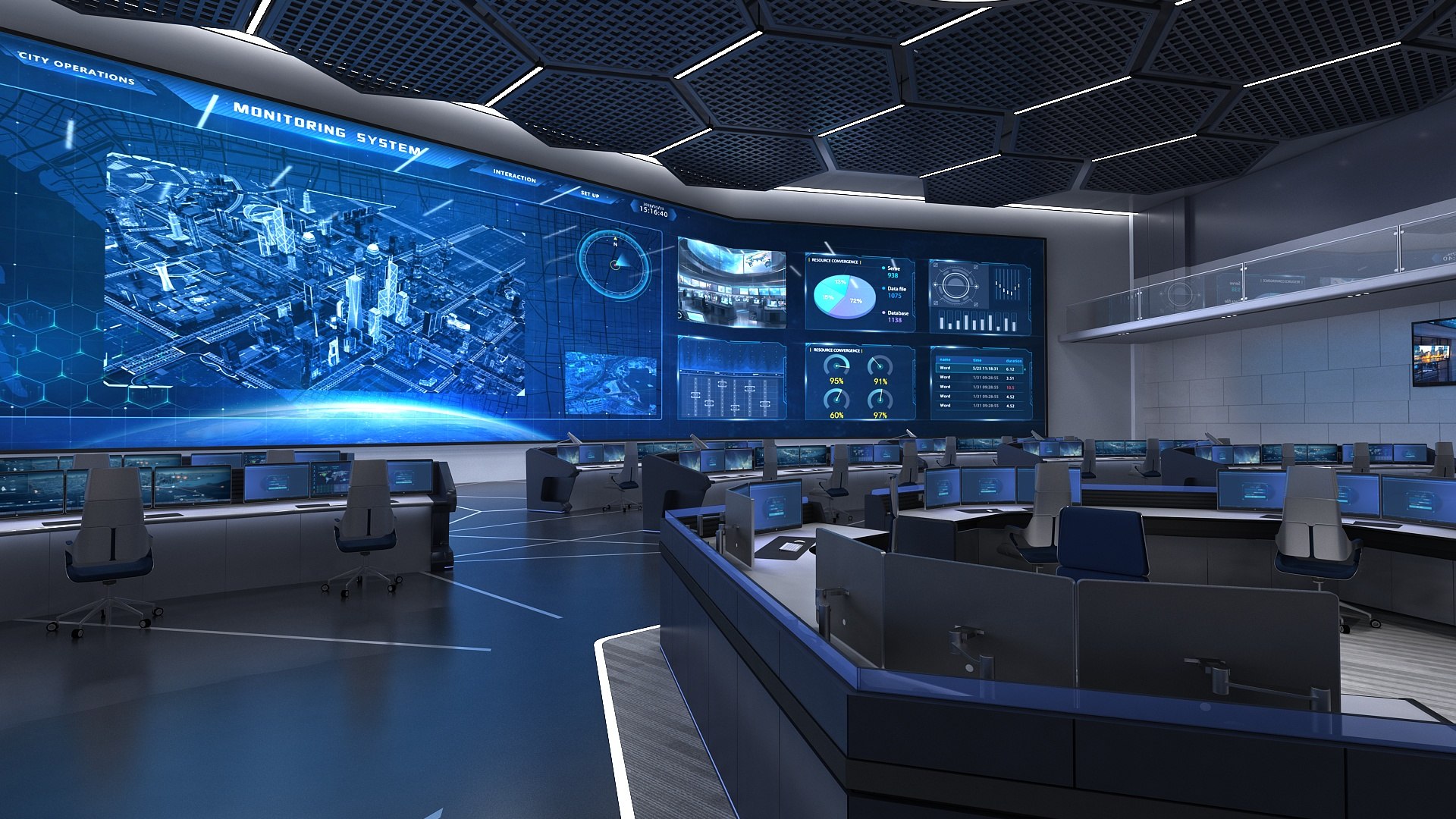 3D Model Monitoring Room Command Center - TurboSquid 2231542