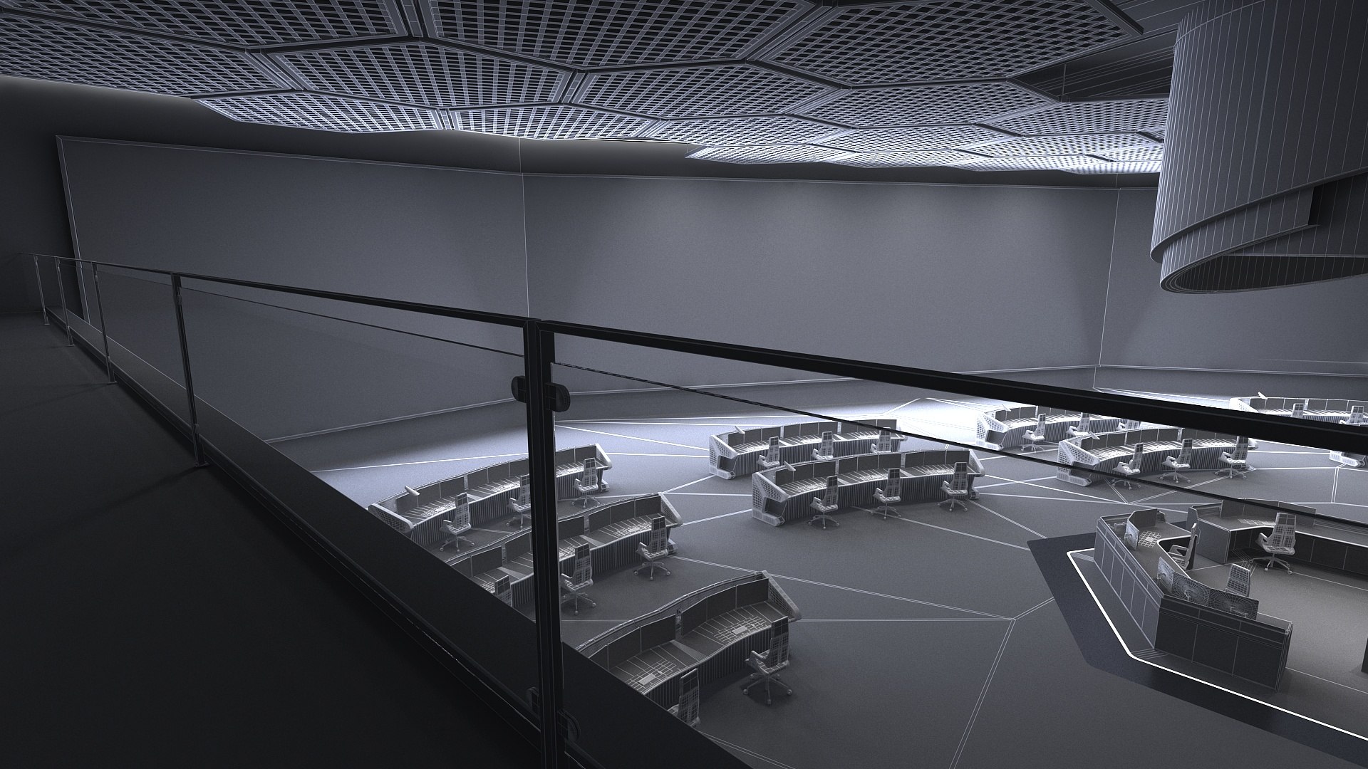 3D Model Monitoring Room Command Center - TurboSquid 2231542