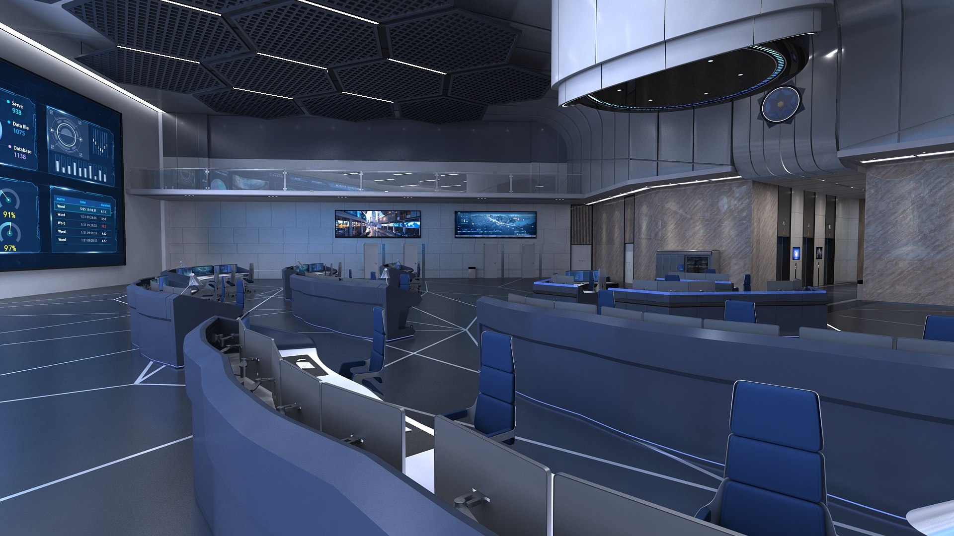 3D Model Monitoring Room Command Center - TurboSquid 2231542