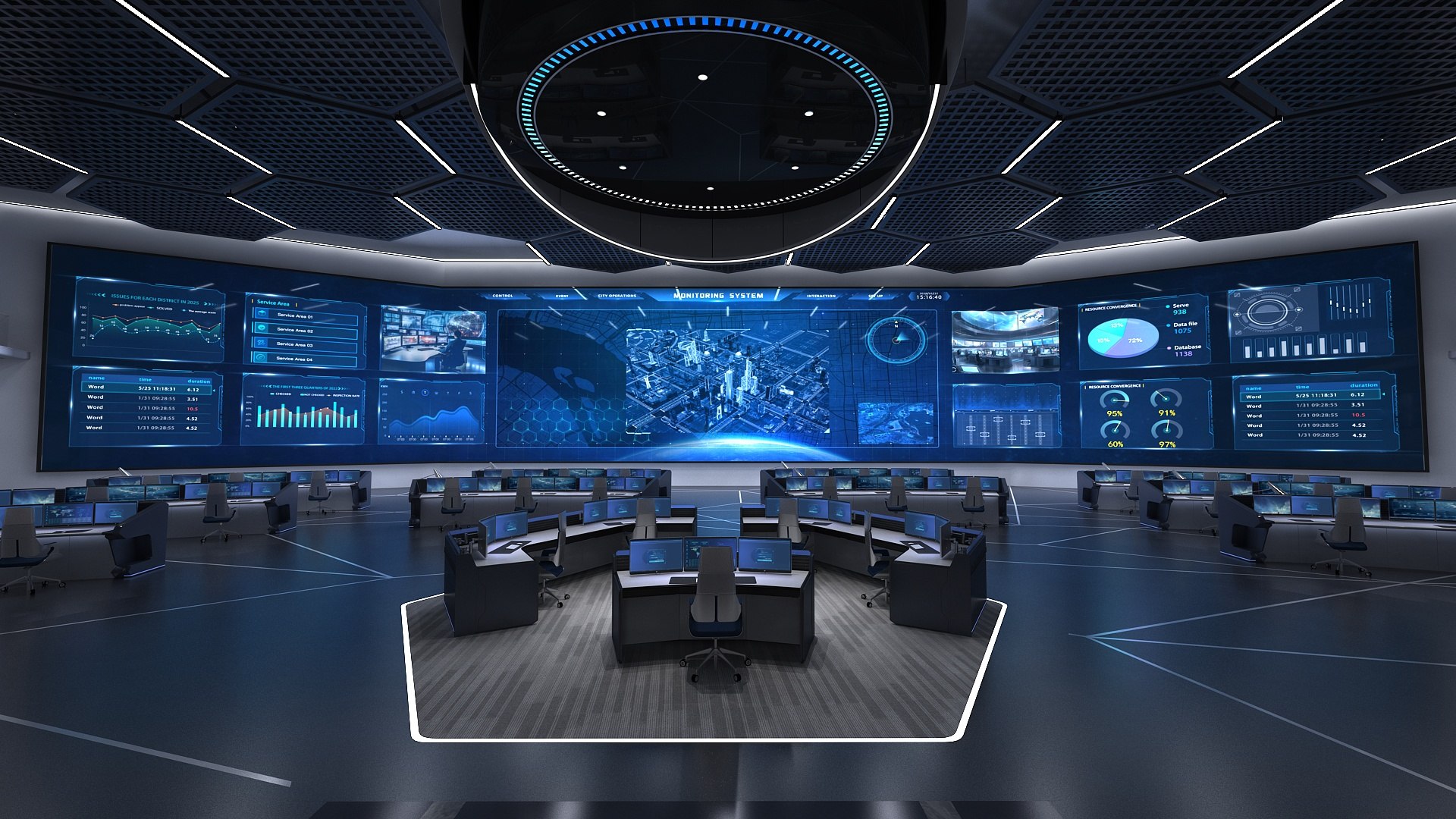 3D Model Monitoring Room Command Center - TurboSquid 2231542