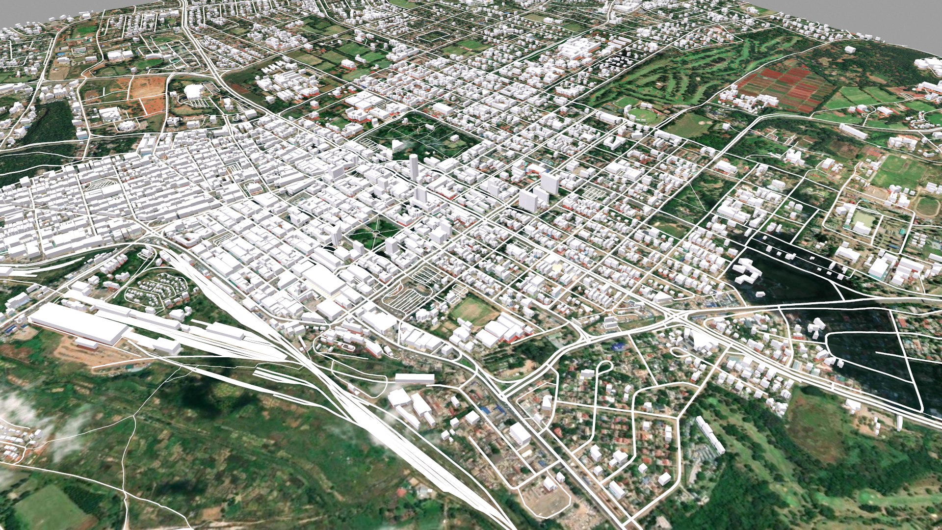 3D Cityscape Harare Zimbabwe - TurboSquid 2000341