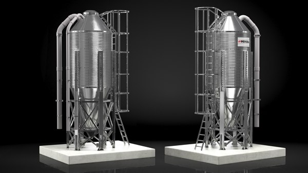 3D Roxell Metal Feed Storage Bin model - TurboSquid 1808185