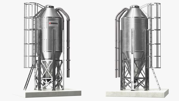 3D Roxell Metal Feed Storage Bin model - TurboSquid 1808185