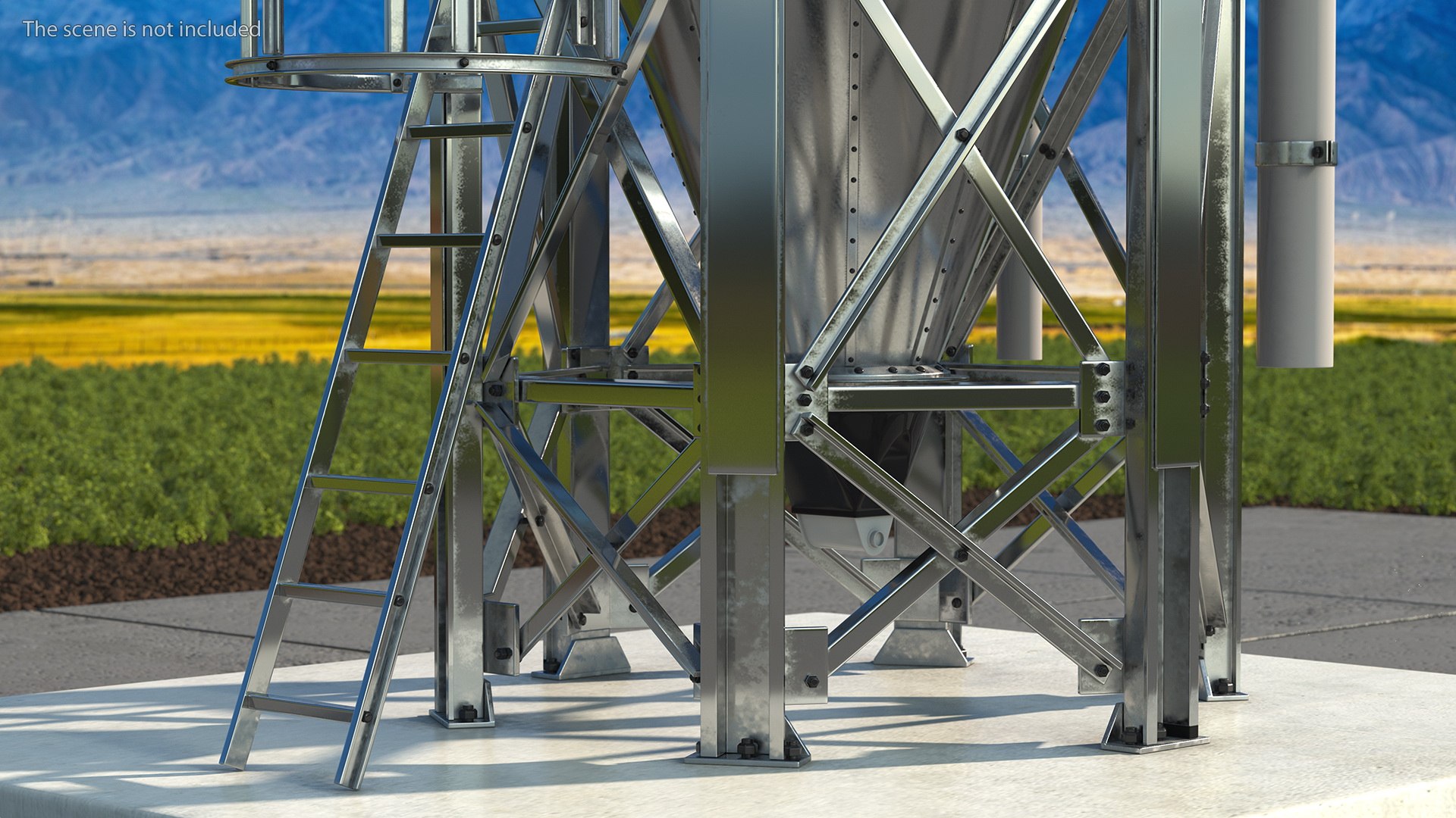 3D Roxell Metal Feed Storage Bin Model - TurboSquid 1808185