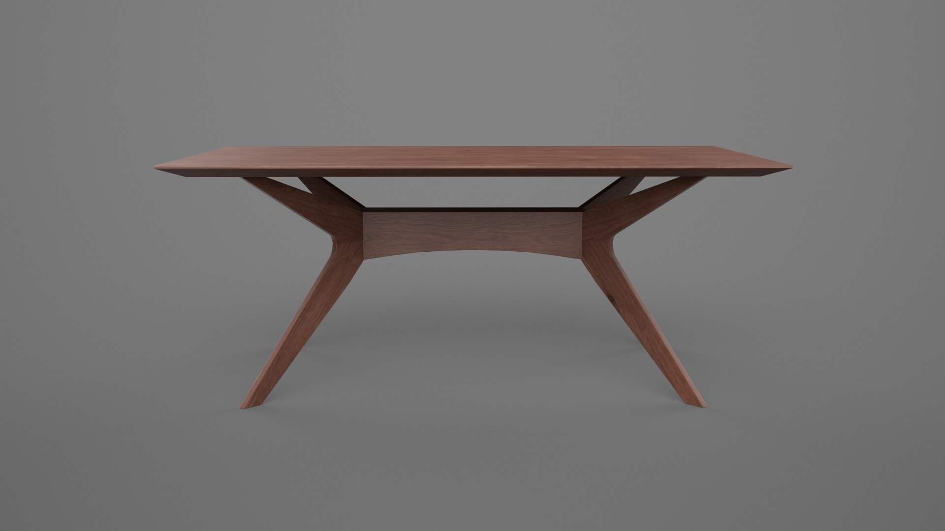 3D Estrella dining Table walnut finish model - TurboSquid 1735255
