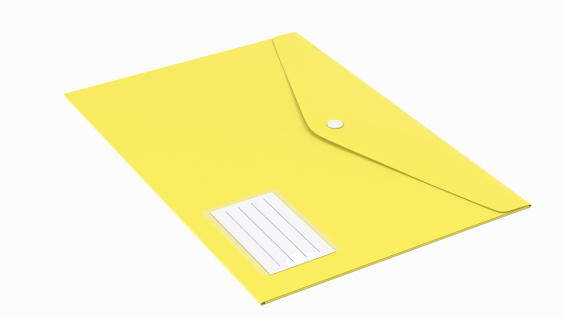 3D A4 Plastic Document Folder Yellow Model - TurboSquid 1774586