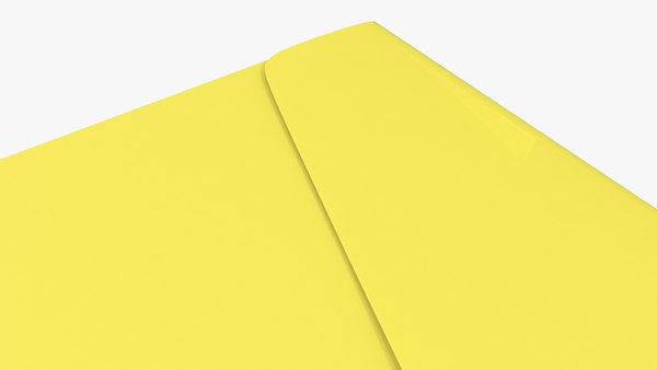 3D A4 Plastic Document Folder Yellow model - TurboSquid 1774586