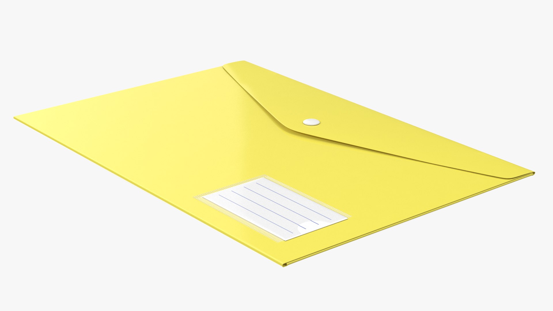 3D A4 Plastic Document Folder Yellow model - TurboSquid 1774586