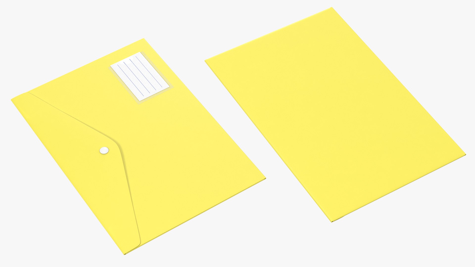 3D A4 Plastic Document Folder Yellow Model - TurboSquid 1774586