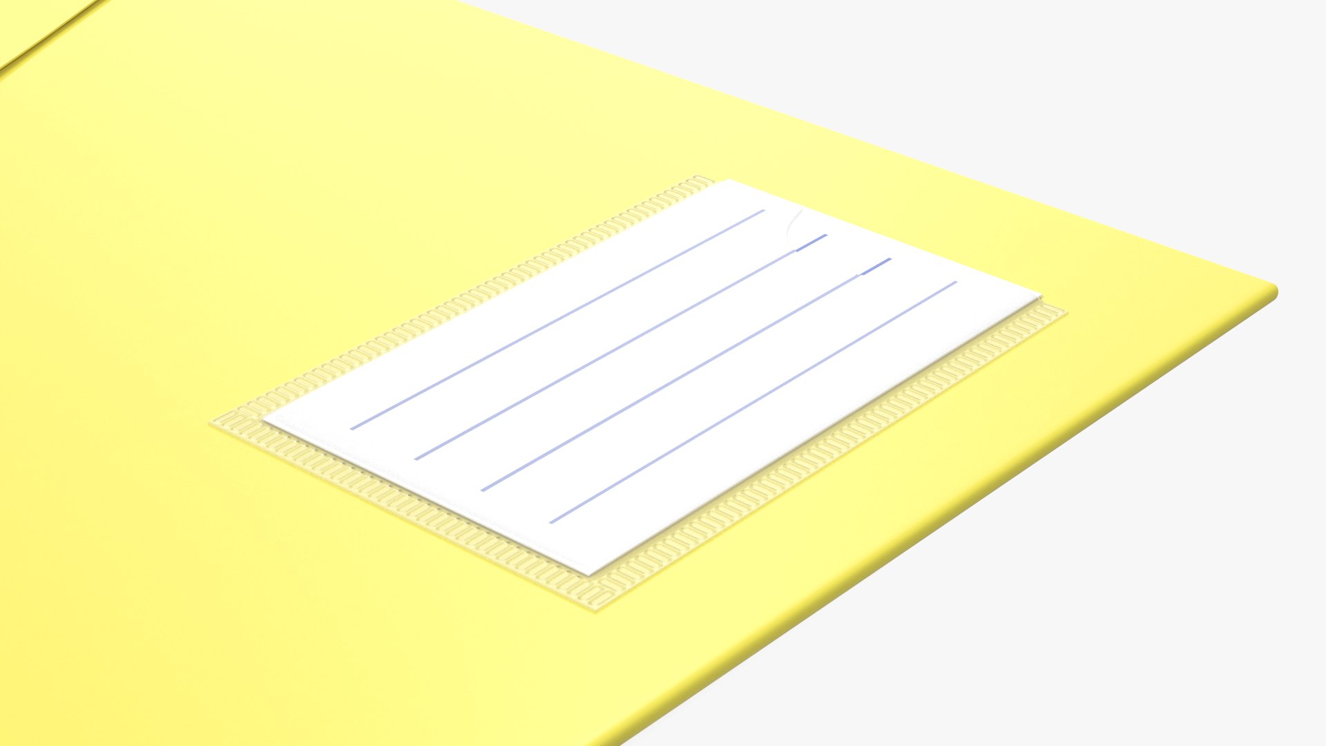 3D A4 Plastic Document Folder Yellow model - TurboSquid 1774586