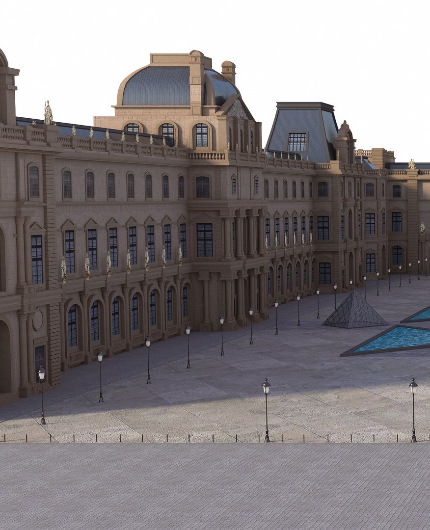 3D Model Louvre Paris - TurboSquid 1240486
