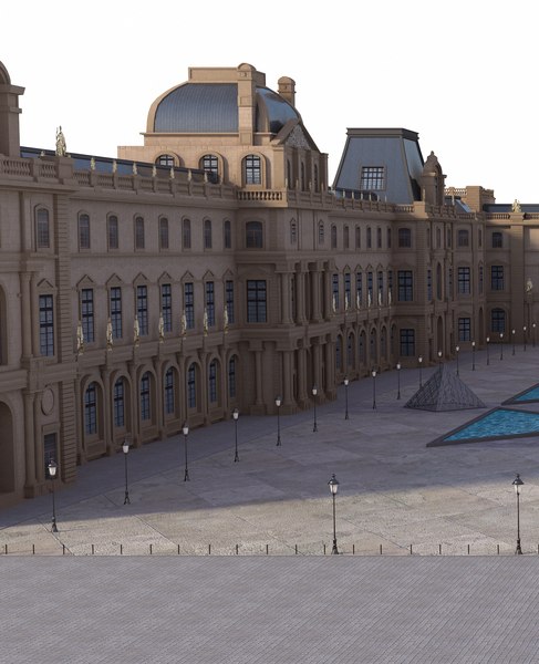 3D model louvre paris - TurboSquid 1240486