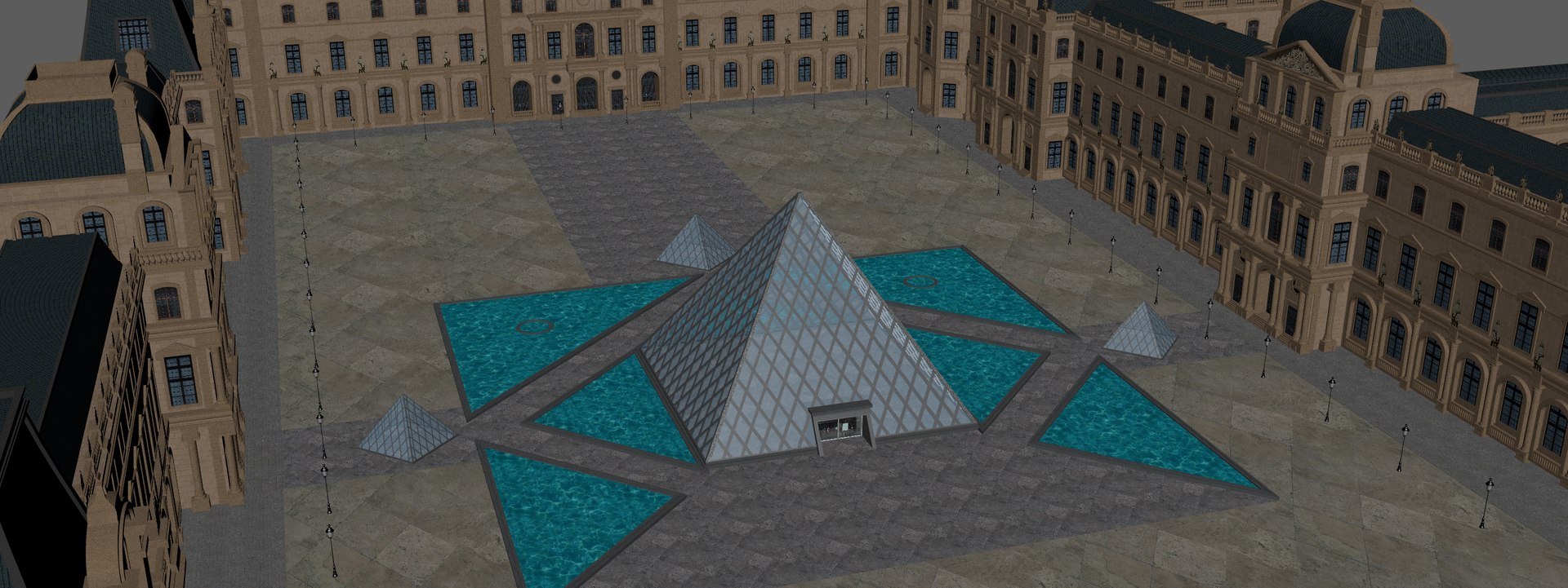 3D Model Louvre Paris - TurboSquid 1240486