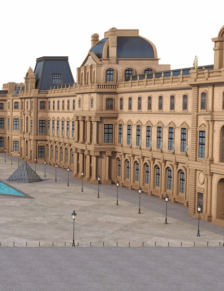 3D model louvre paris - TurboSquid 1240486