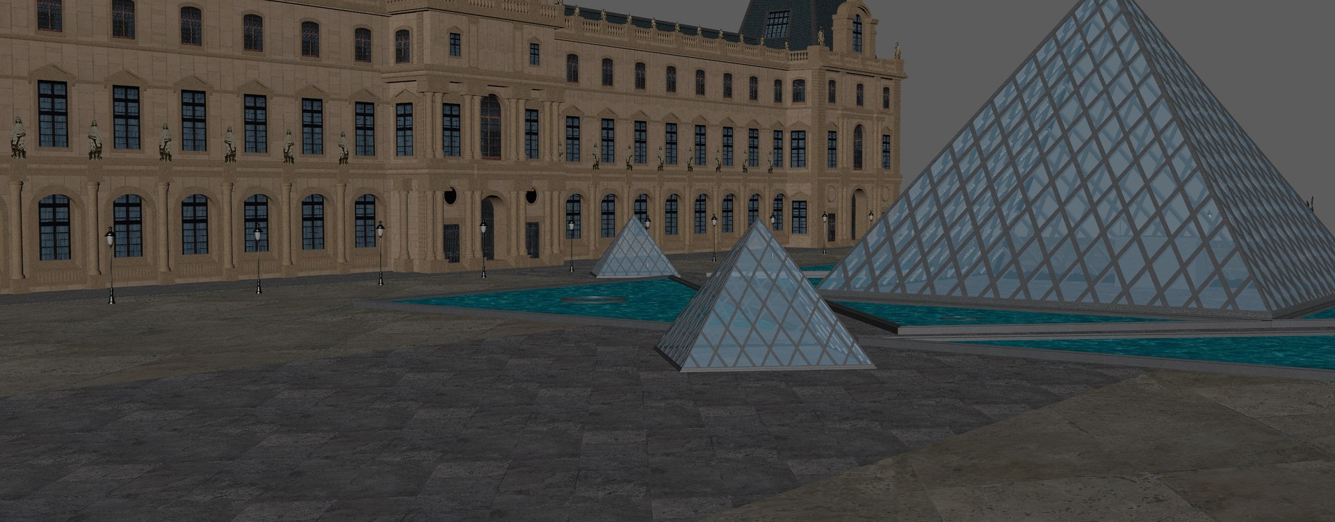 3D Model Louvre Paris - TurboSquid 1240486