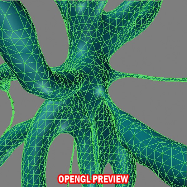 ready neuron electricity activity 3d model