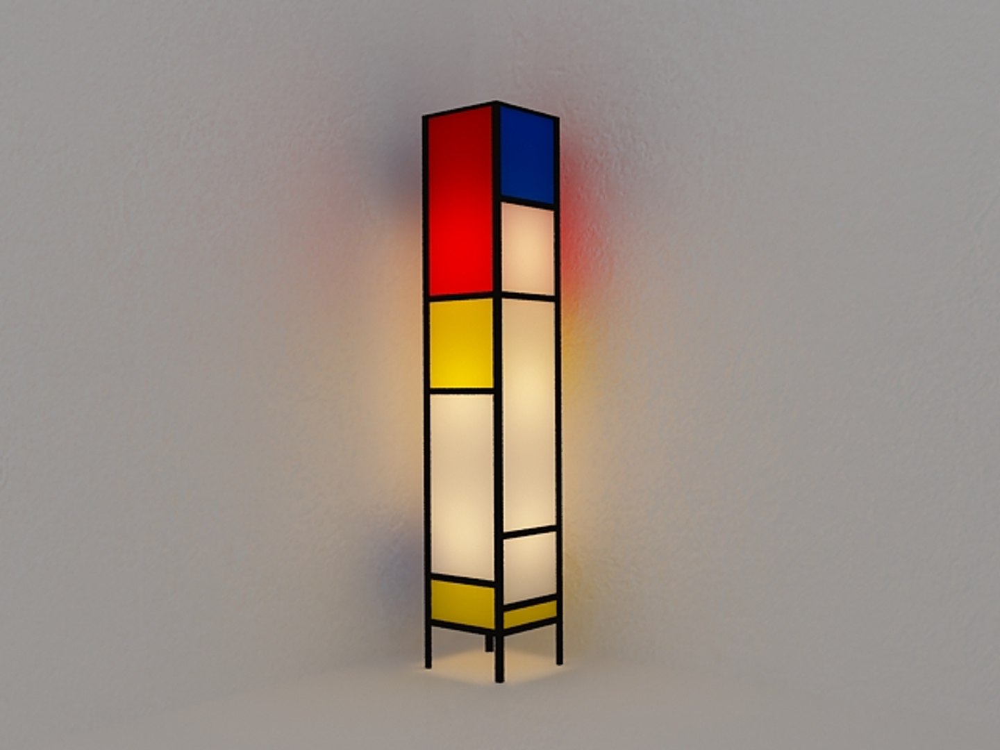 3d Mondrian Floor Lamp