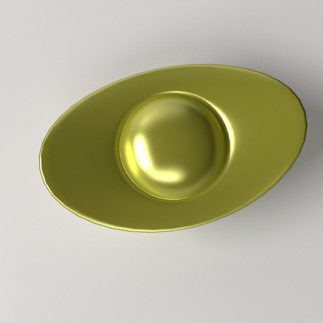 Gold Ingot 3d Model