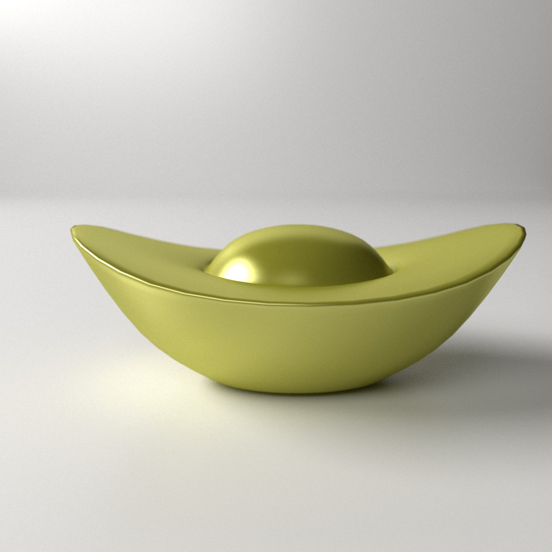 Gold Ingot 3d Model