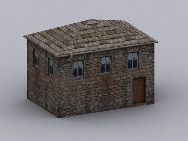 3d village house model