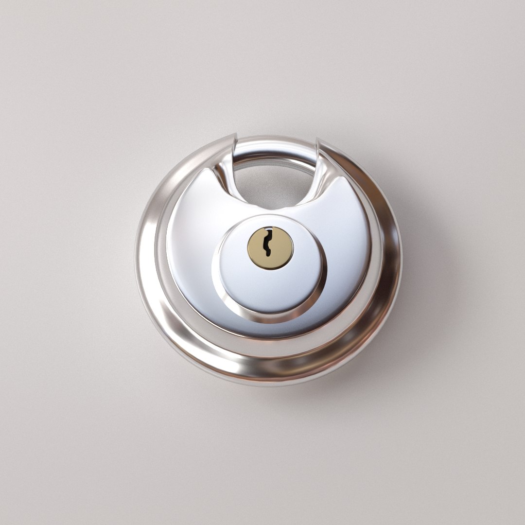 3D Rounded Padlock Model - TurboSquid 1243045