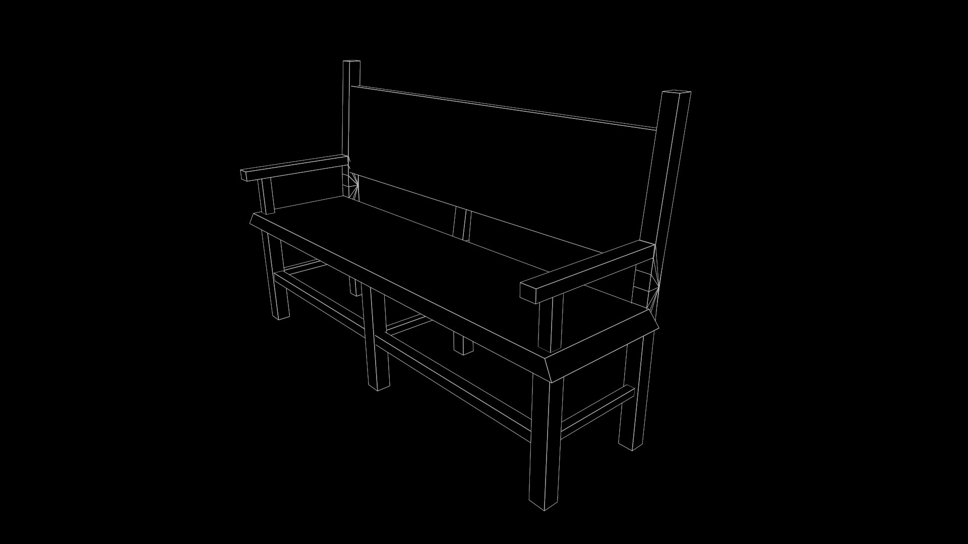 3D Bench Game Ready Low Poly PBR 3D Model - TurboSquid 2182788