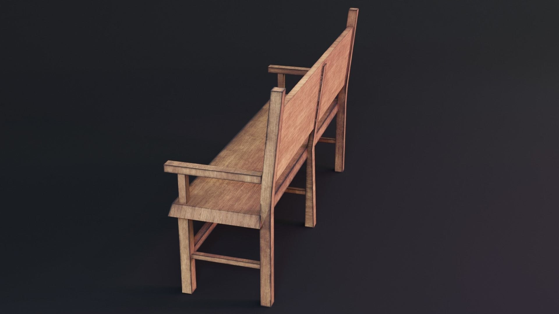 3D Bench Game Ready Low Poly PBR 3D Model - TurboSquid 2182788