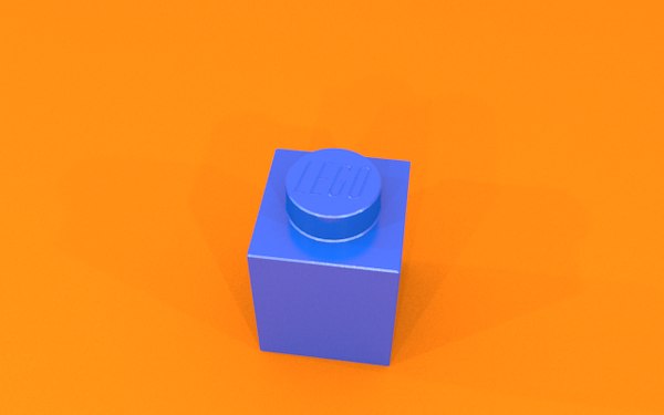 3d 1x1 lego block model
