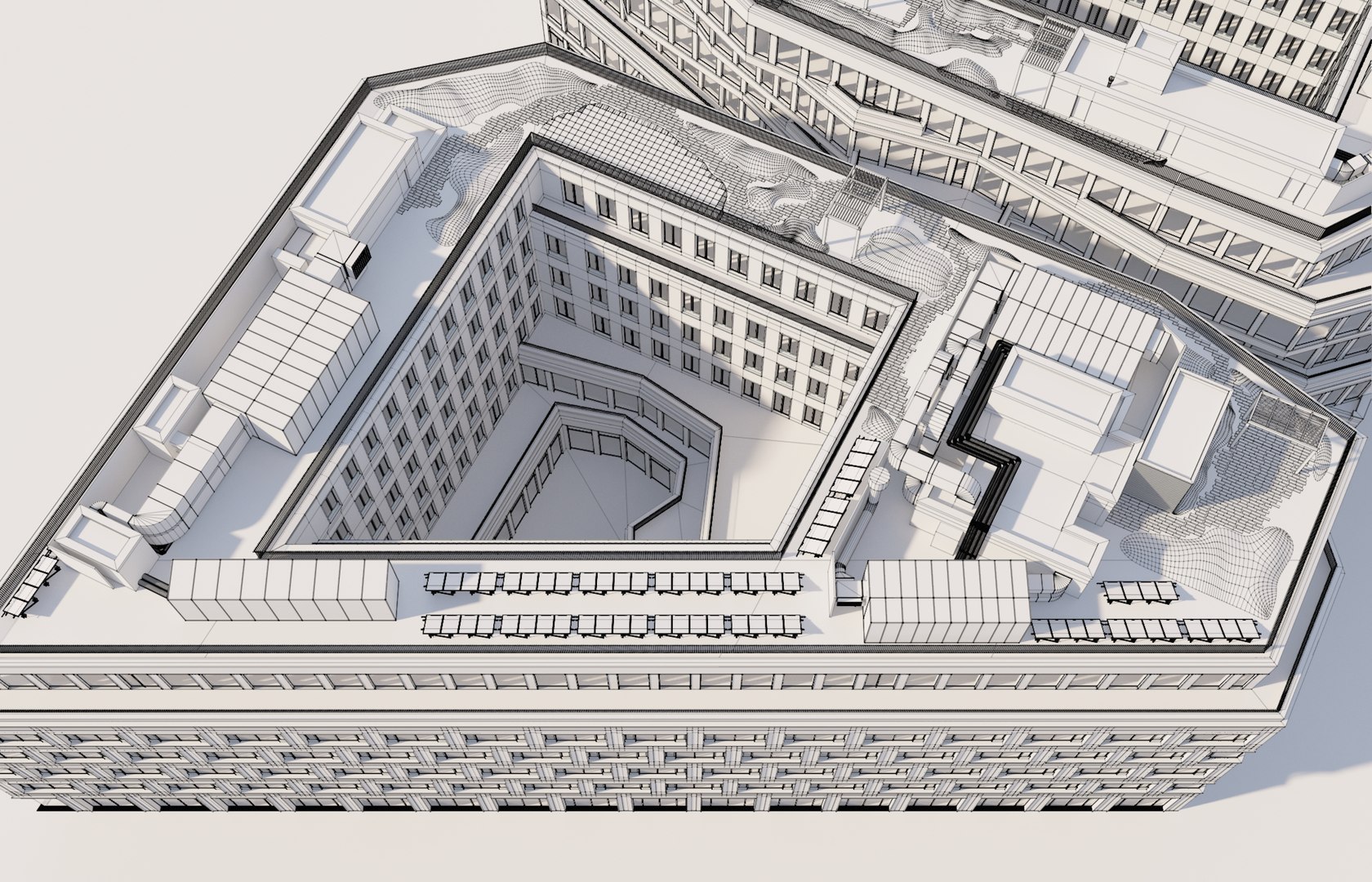 Modern Office Building model - TurboSquid 2007929