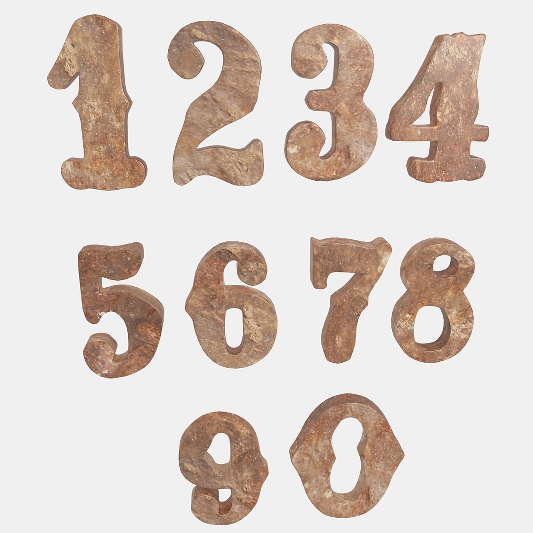 Numbers 3d Obj