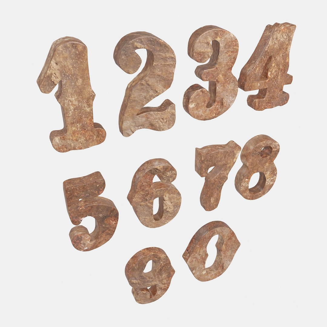 Numbers 3d Obj
