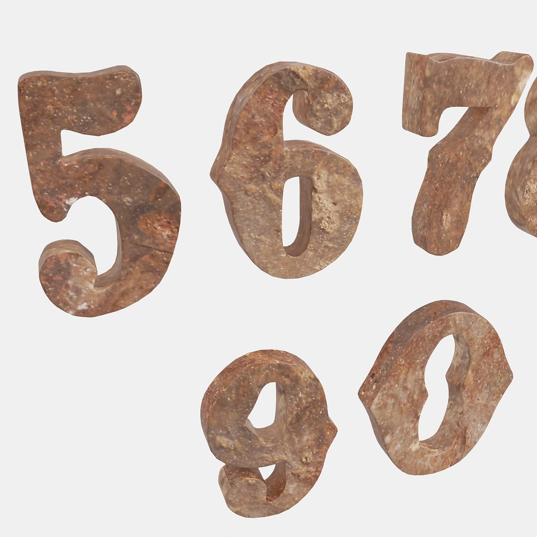 Numbers 3d Obj