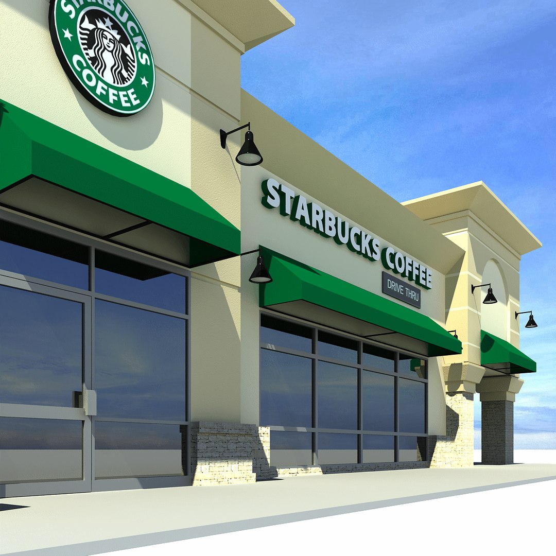 3d Model Starbucks Coffee Restaurant