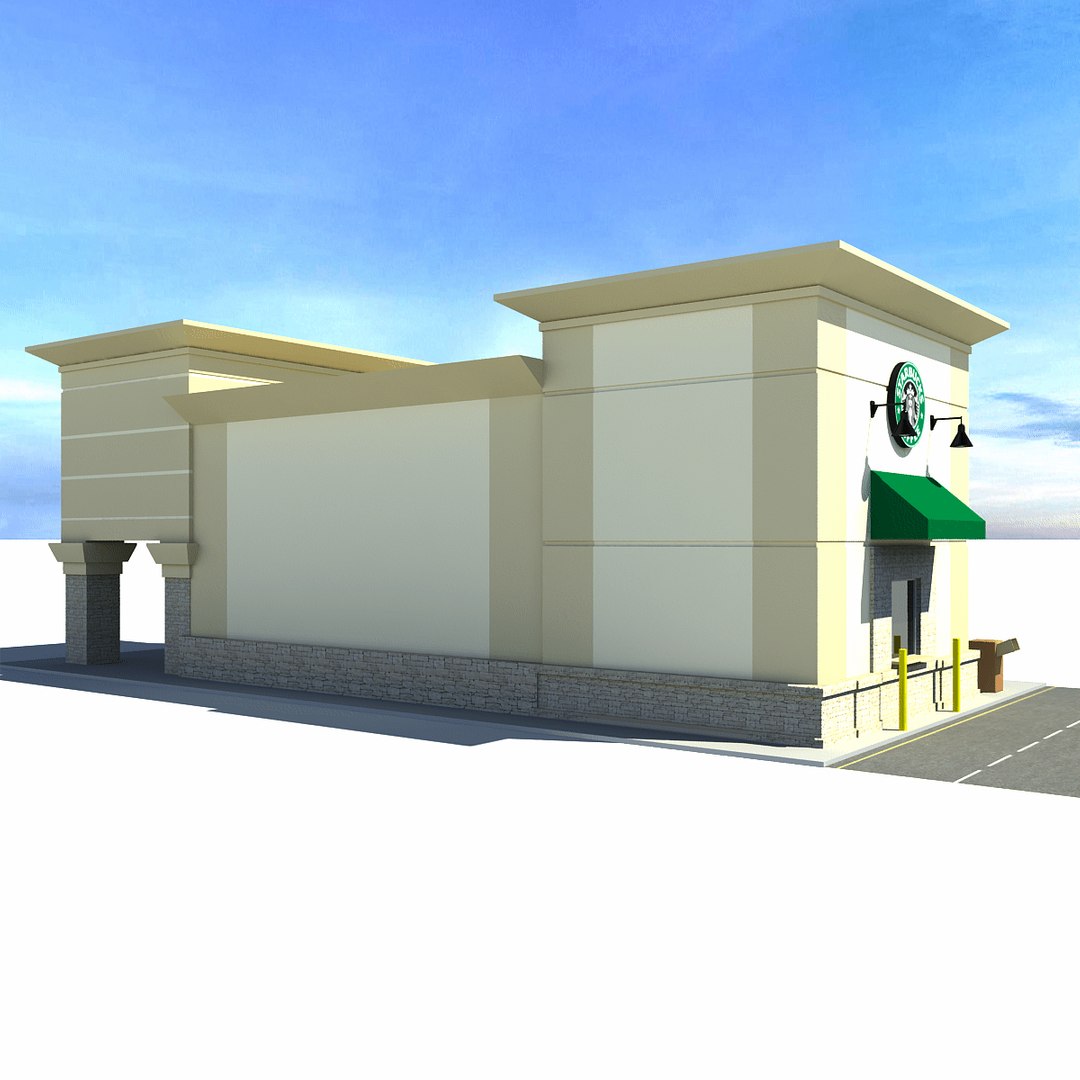 3d Model Starbucks Coffee Restaurant