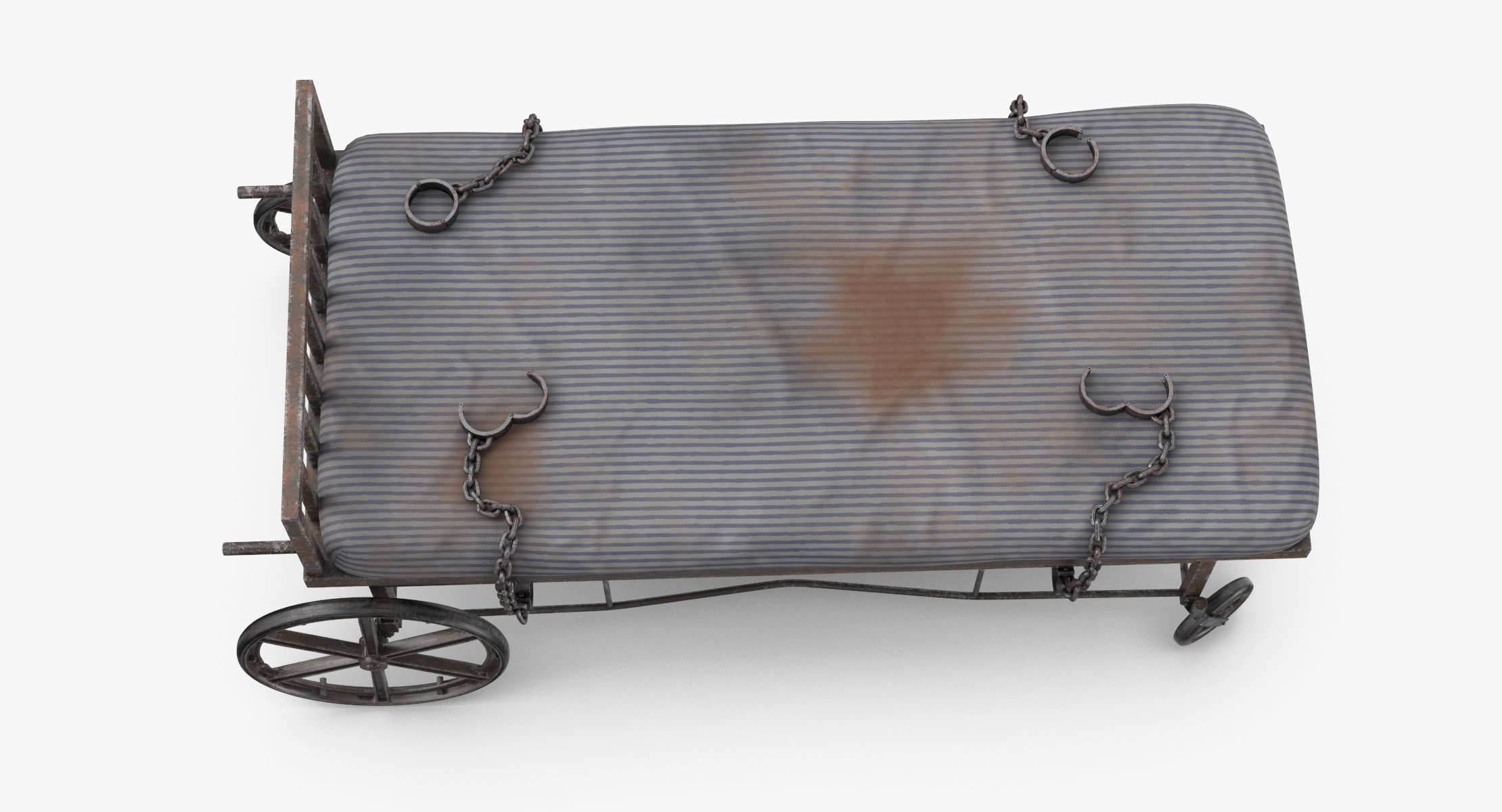 3d model asylum bed restraints