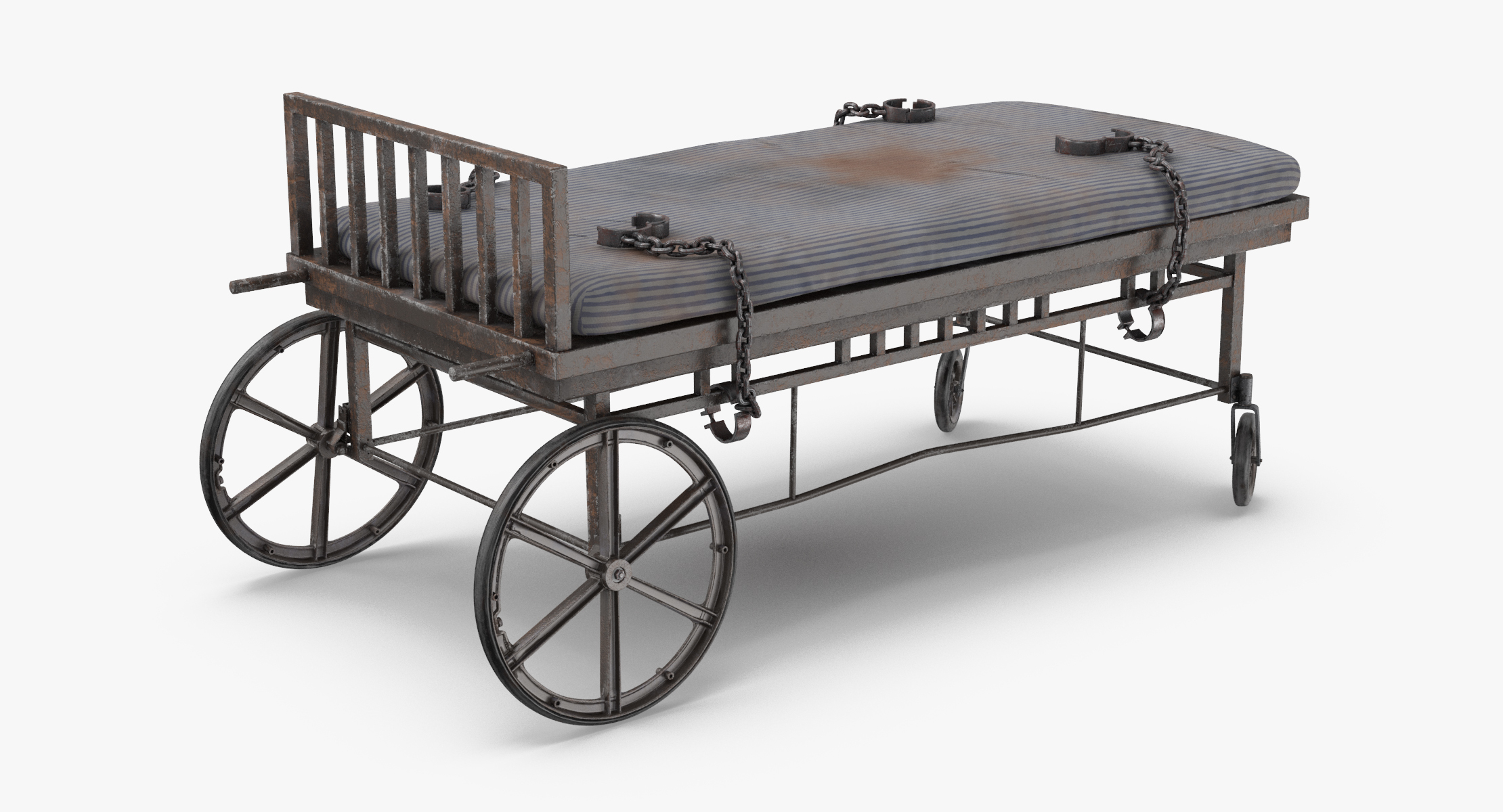 3d model asylum bed restraints