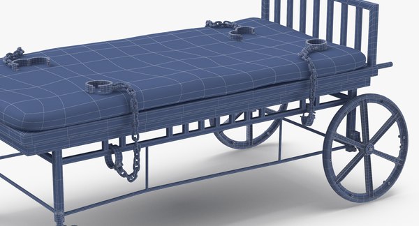 3d model asylum bed restraints