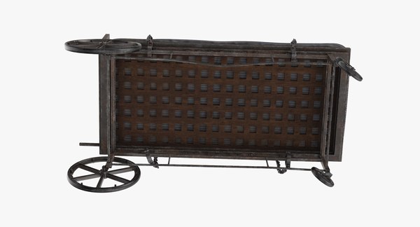 3d model asylum bed restraints