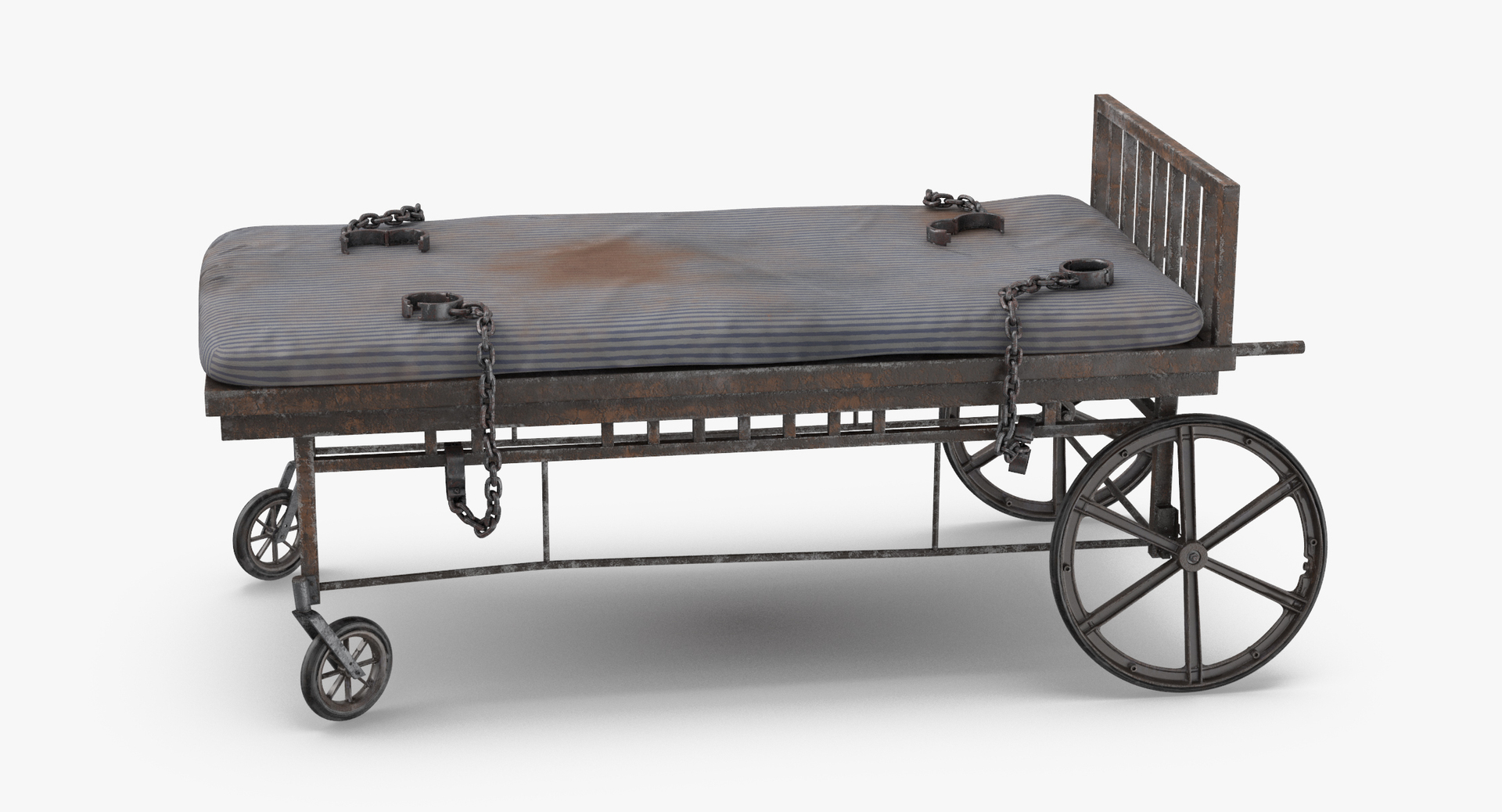 3d model asylum bed restraints