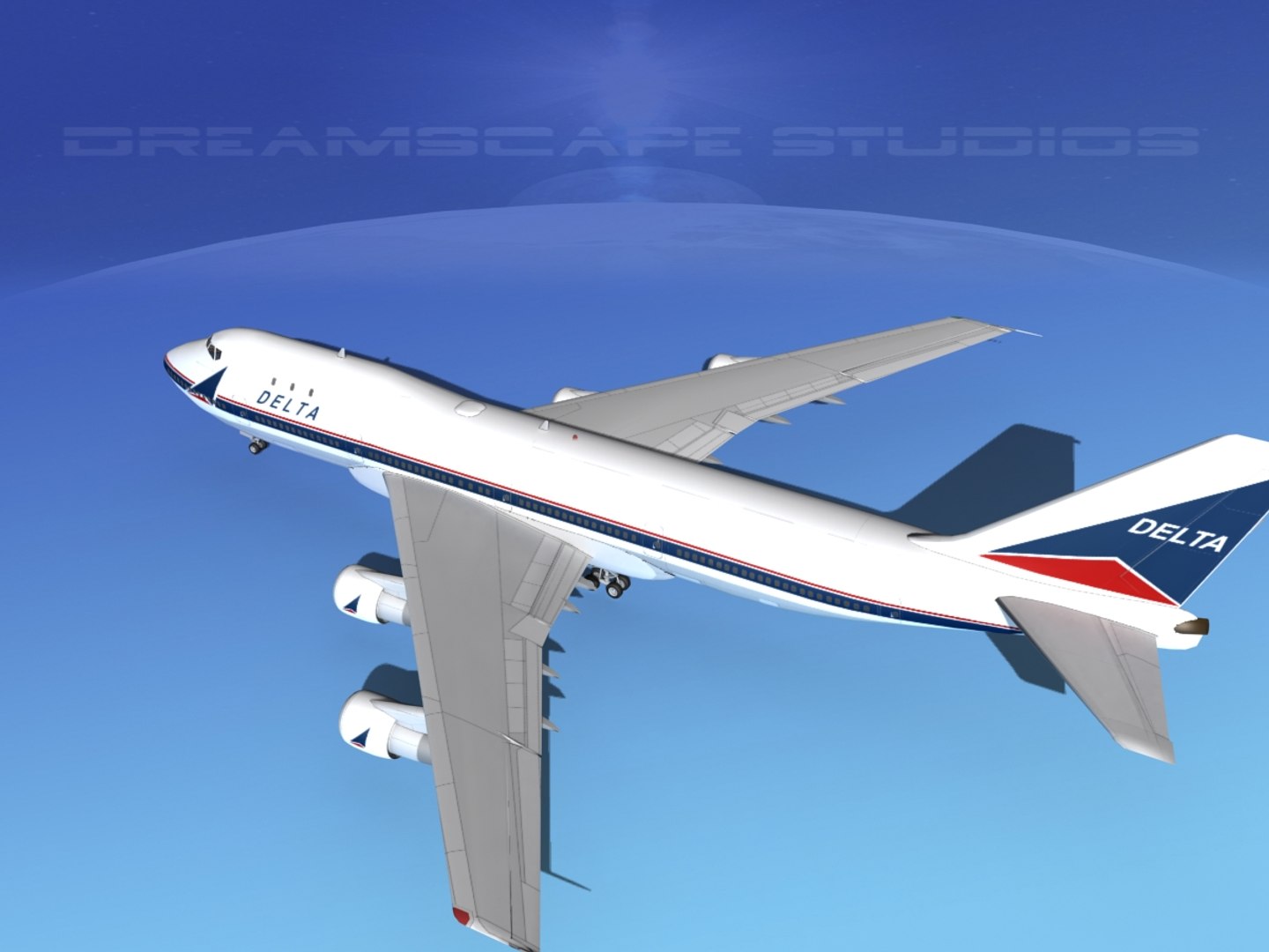 747-100 airline boeing 747 3d dxf