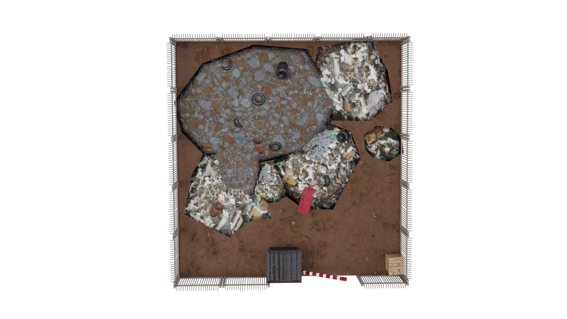 3D Model Garbage Or Landfill Low-poly - TurboSquid 2146341