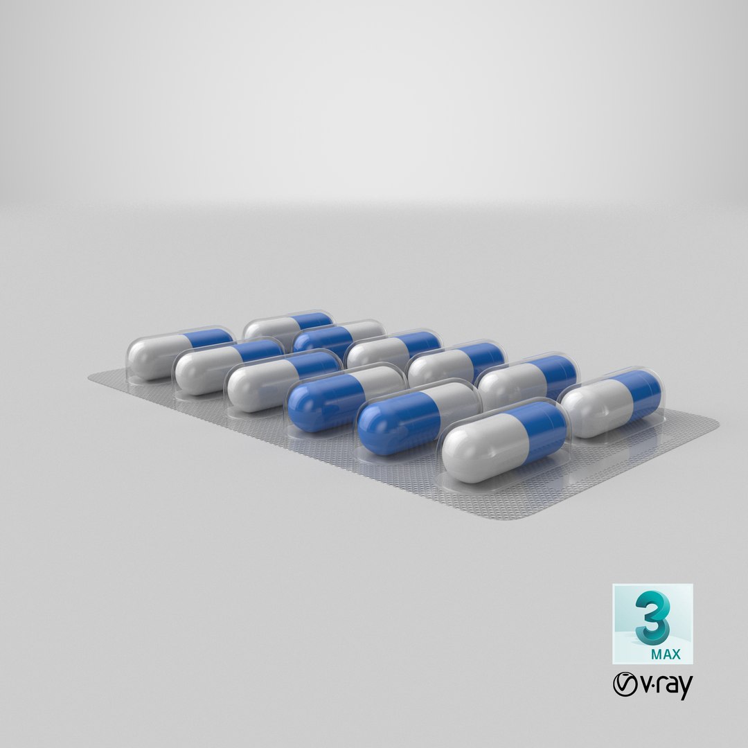 3D Blister Pills Pack 01 Model - TurboSquid 2164267