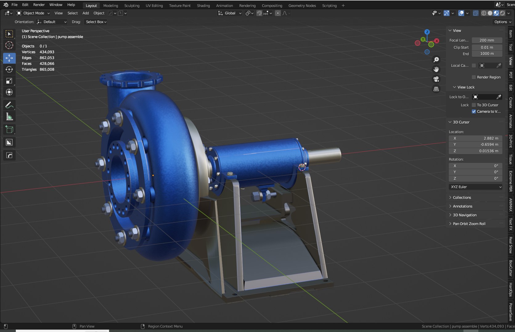 Centrifugal Pump Detailed Design 3D Model - TurboSquid 2133491