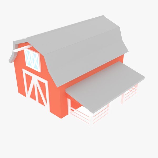 3D Low Poly Barn model - TurboSquid 1739376