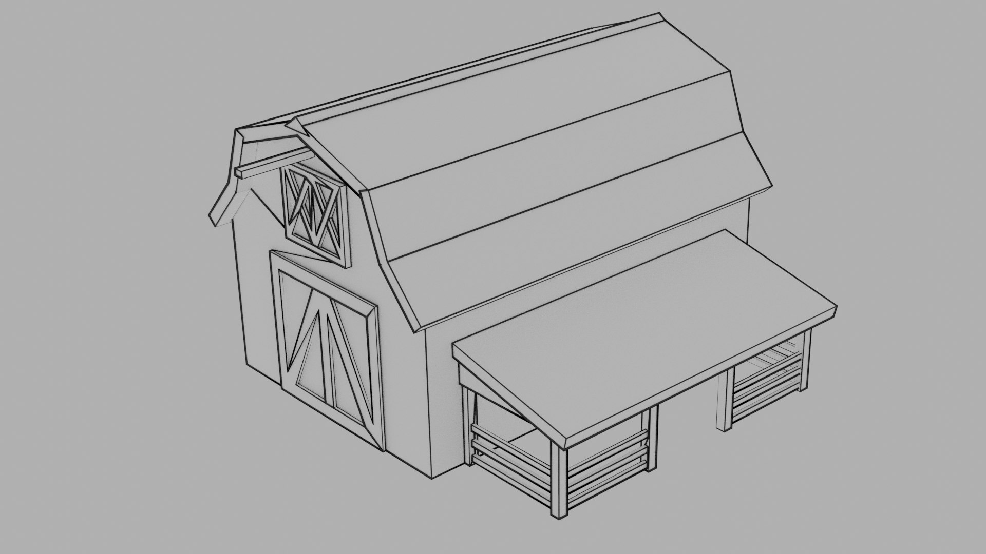 3D Low Poly Barn Model - TurboSquid 1739376