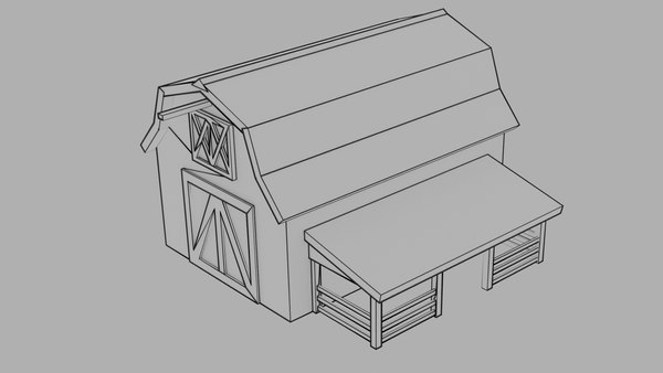 3D Low Poly Barn model - TurboSquid 1739376