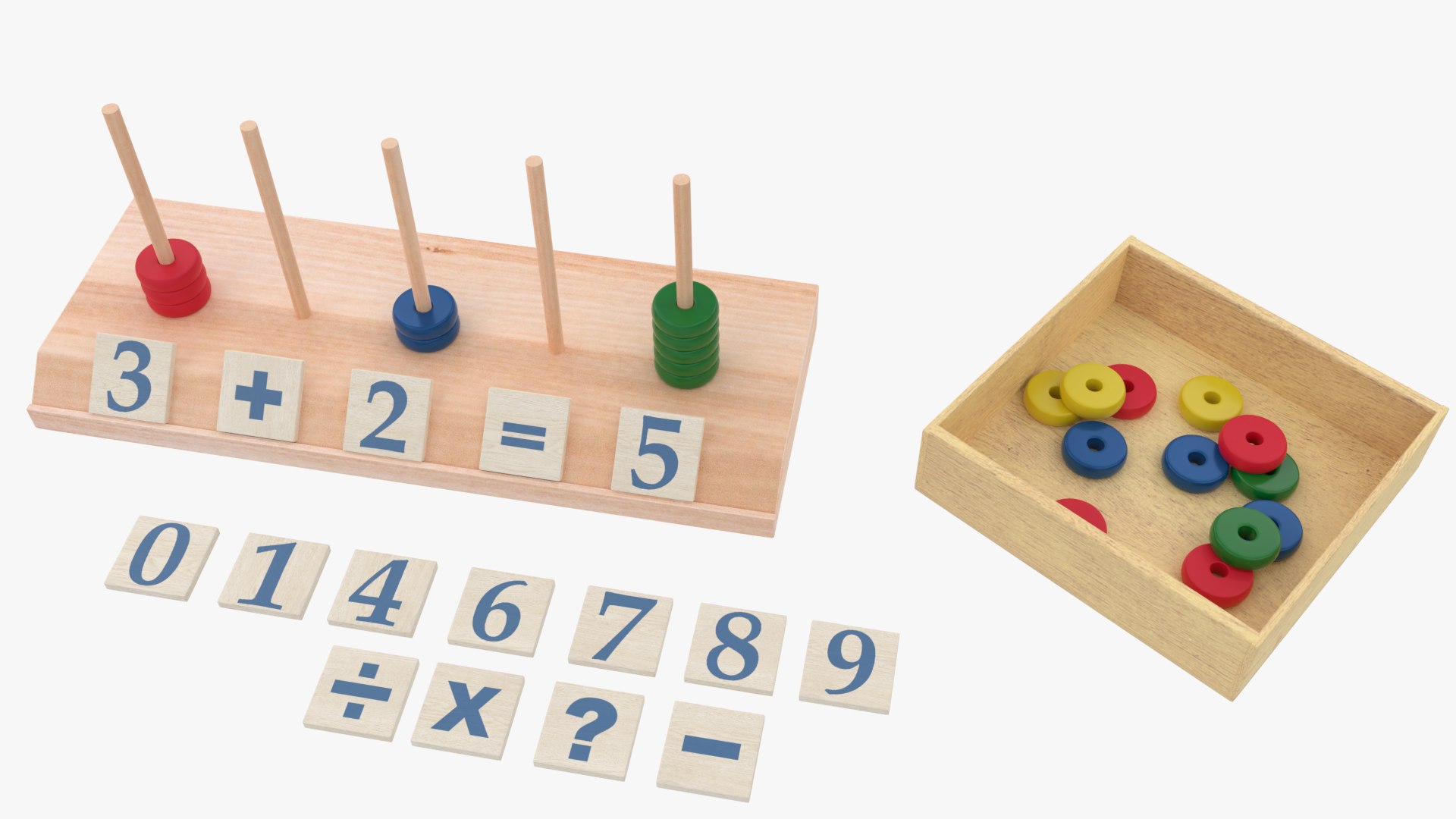 3D Model Educational Wooden Box Calculator - TurboSquid 1696844