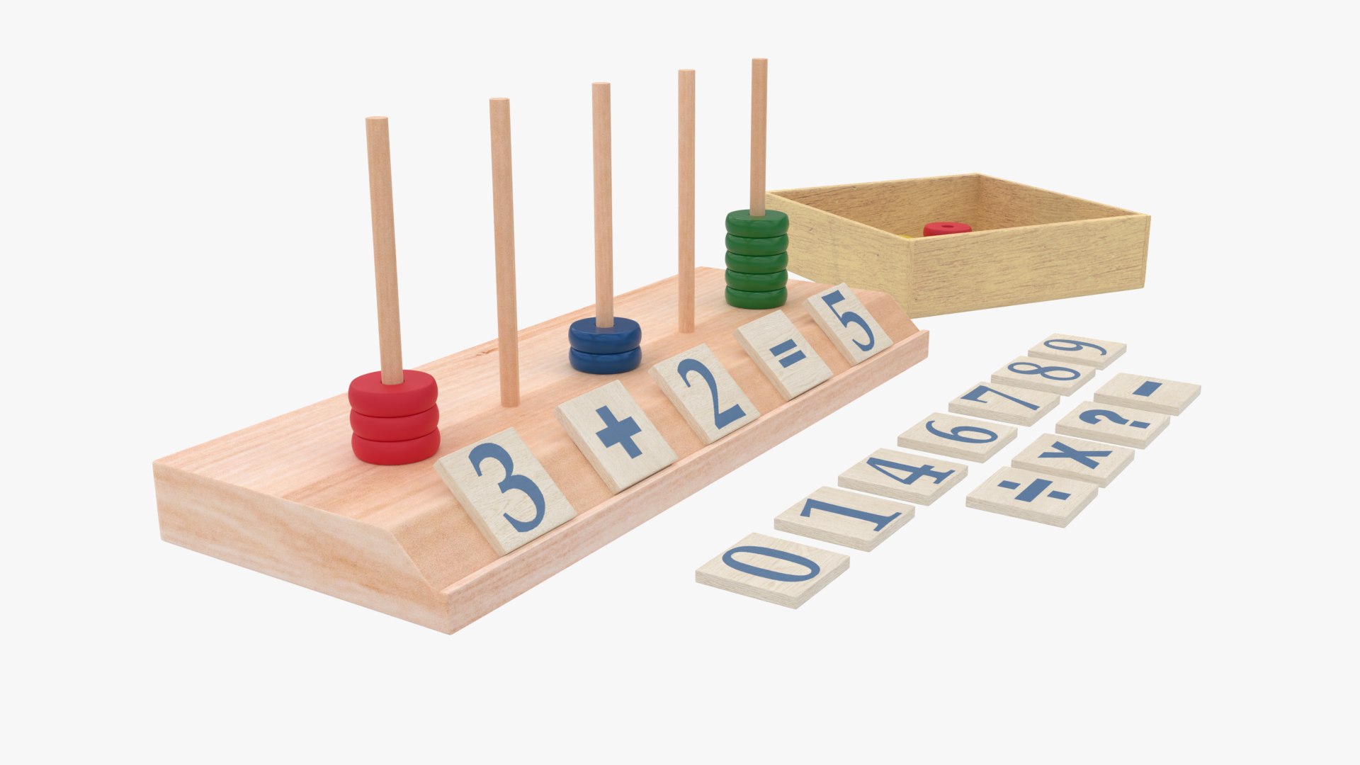 3D Model Educational Wooden Box Calculator - TurboSquid 1696844