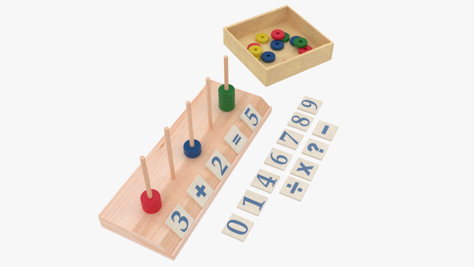 3D Model Educational Wooden Box Calculator - TurboSquid 1696844