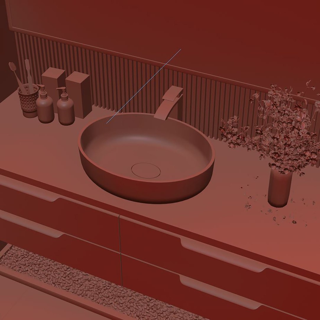 Modern Bathroom Interior Scene For 3dsmax And Corona Renderer 3D Model ...